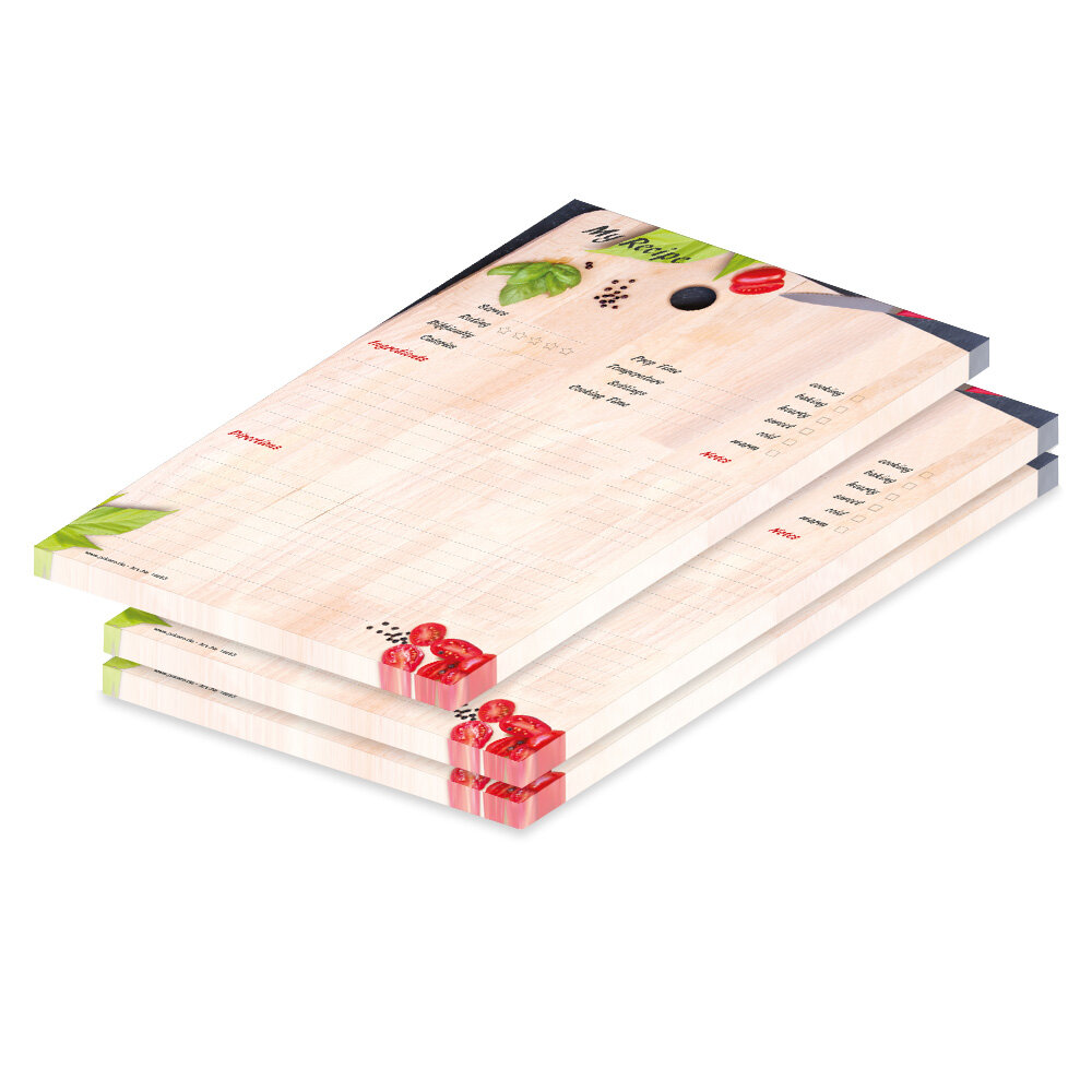 PRICARO Recipe notepad "Kitchen board", A4, 25 sheets, 3 pieces - pri